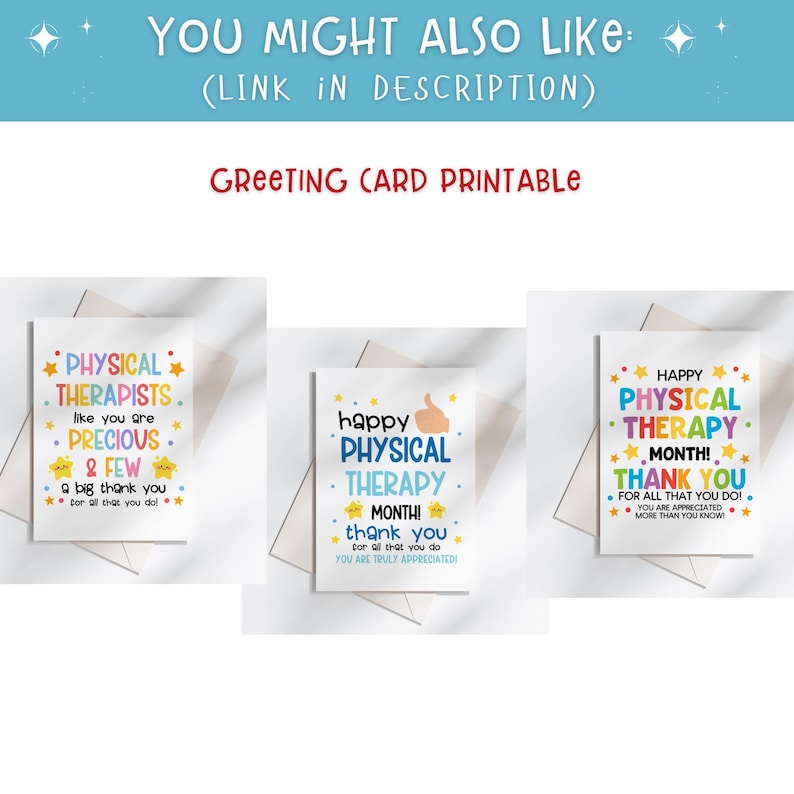 Physical Therapist Appreciation Card – Printable Thank You Greeting ...