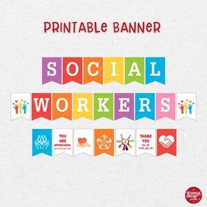 Happy Social Workers Month Banner PNG, Printable Social Workers Week ...
