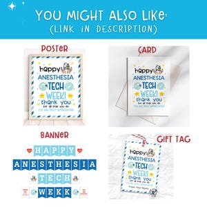 Anesthesia Tech Week Tag Printable, Anesthesia Tech Week Gift Tag ...