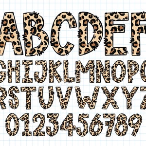 Leopard Alphabet PNG, Alphabet Sublimation, Alphabet Letters Bundle ...