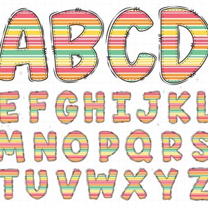 Citrus Alphabet PNG, Fun Color, Bright Color Alphabet Letters PNG ...