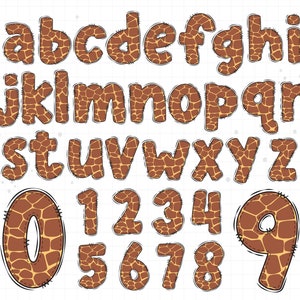 Safari Animals Skin Alphabet PNG, Alphabet Sublimation, Alphabet ...