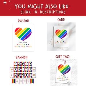 Printable Pride Month Gift Tag: Rainbow Paint Stroke (PDF) - Etsy