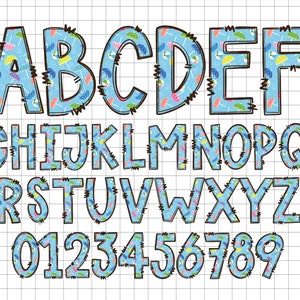 Summer Doodle Alphabet Bundle, Summer PNG Letters, Beach Alphabet PNG ...