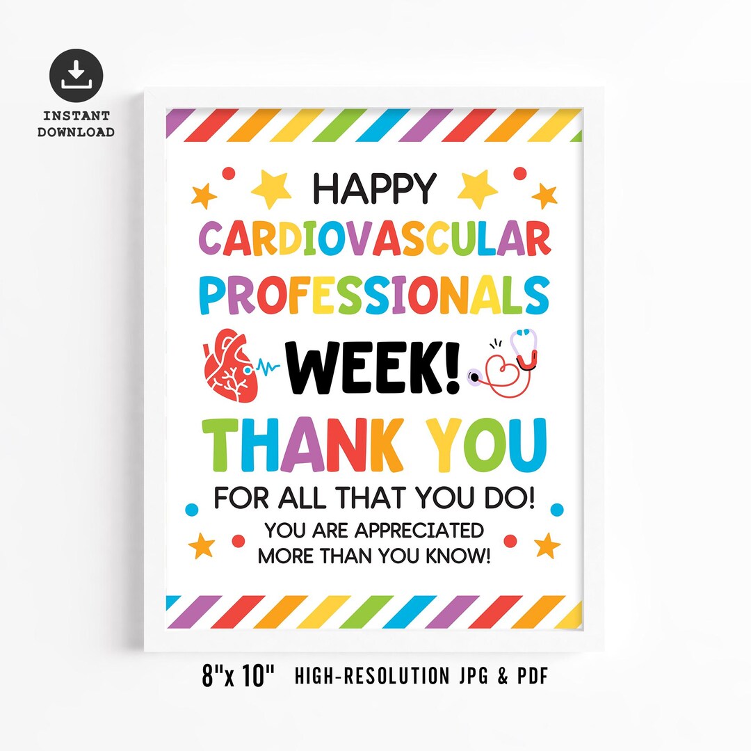 Cardiovascular Professionals Week Sign, CVT Week Decor, Cath Lab ...
