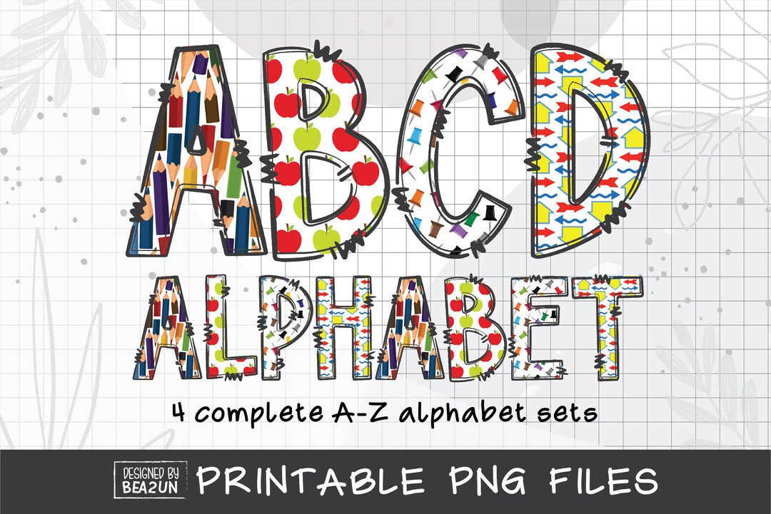 School PNG, Teacher Alphabet Png Letters, School Alphabet PNG, School ...