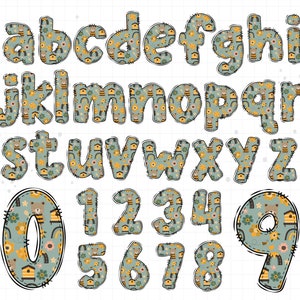 Honey Bee Alphabet Bumble Bee PNG Cute Bee Doodle Letters - Etsy