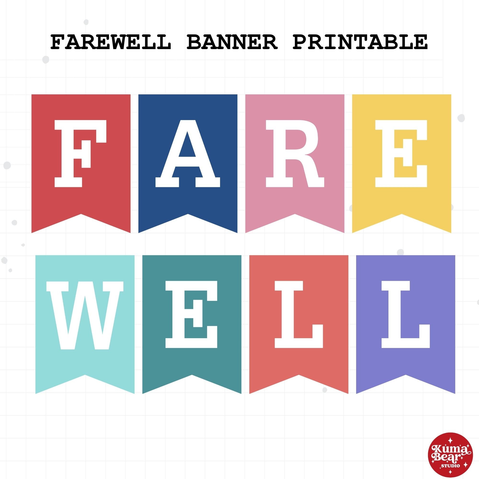 DIY Printable Banner Farewell Party Decor, We Will Miss You Banner ...
