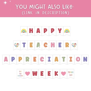 Teacher Appreciation Banner Printable, Happy Teacher Appreciation Week ...