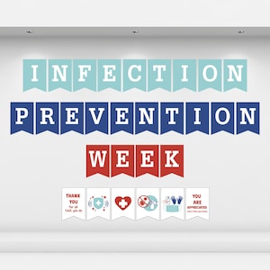 Infection Prevention Week Banner: Printable Bunting Flags (PDF) - Etsy