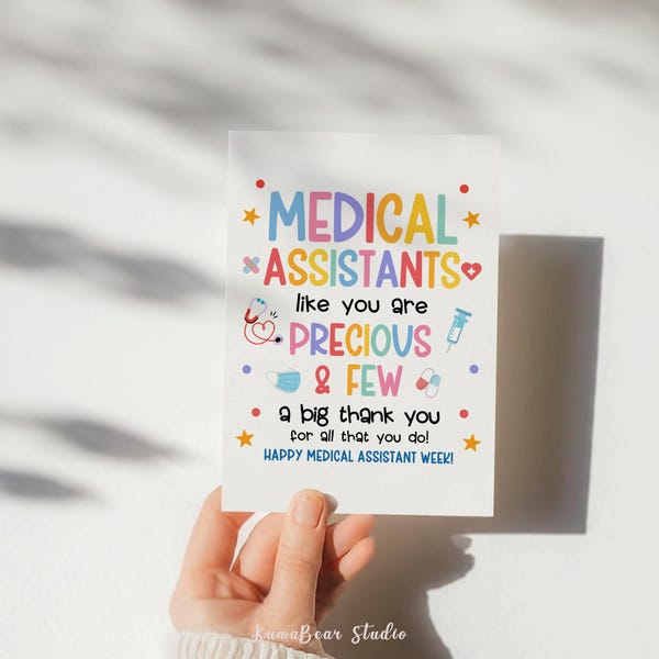 Medical Assistant Week Cards - Etsy