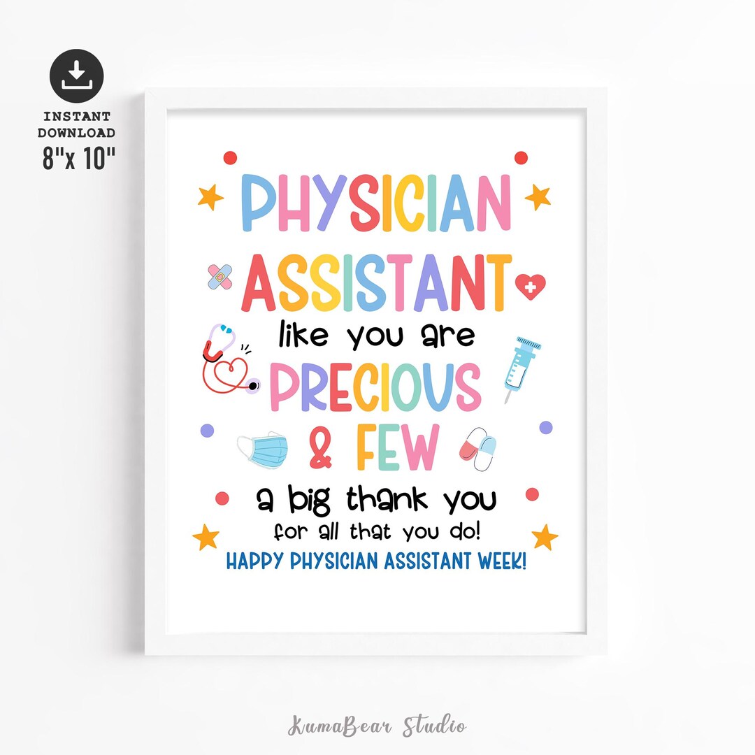Physician Assistant Week Printable Poster – PA Appreciation Decor ...