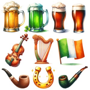 St. Patrick's Day Clipart, Cute Gnome, Leprechaun, Shamrock, Irish Clip ...