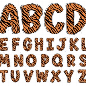 Safari Animals Skin Alphabet PNG, Alphabet Sublimation, Alphabet ...