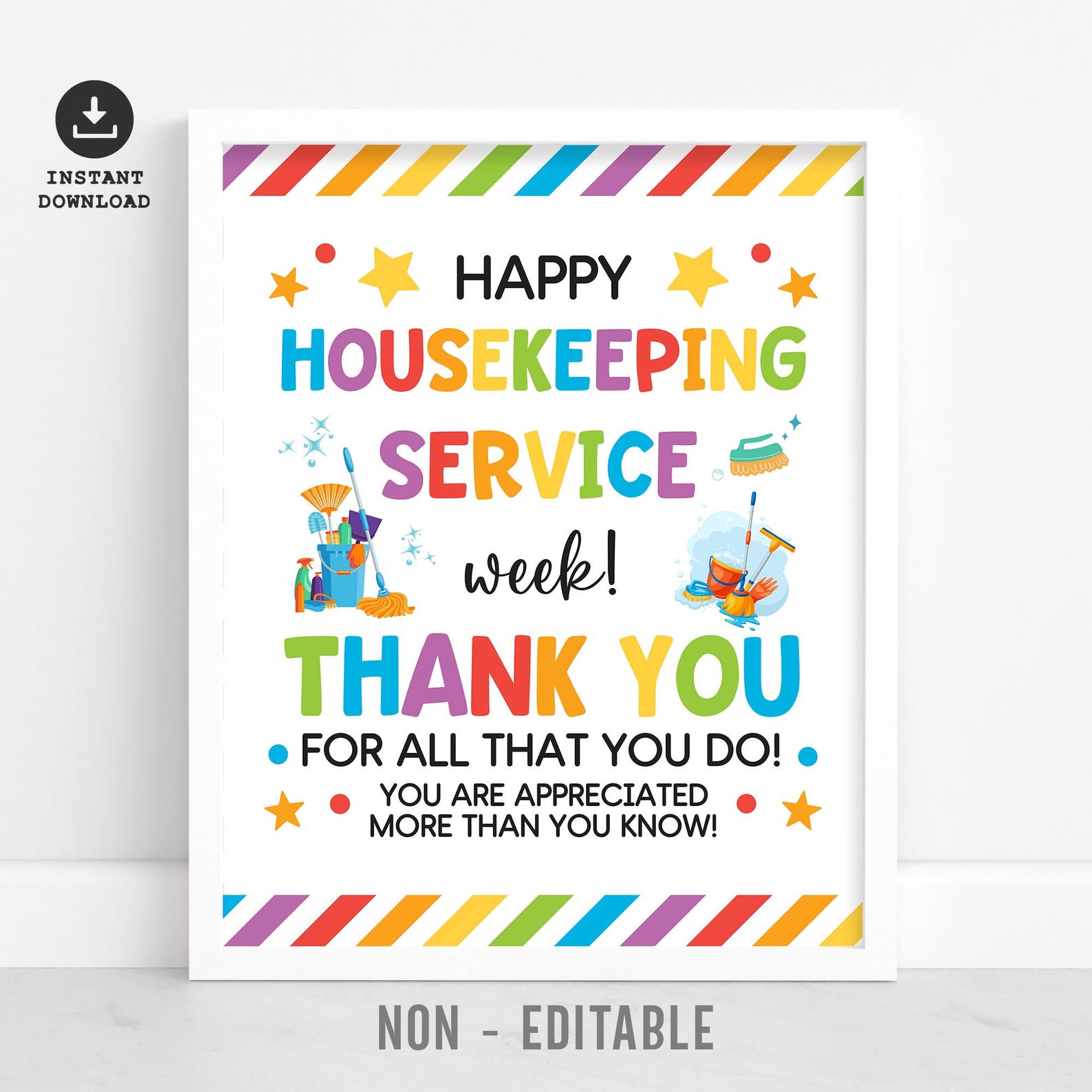 Housekeeping Service Week Poster - Staff Appreciation Thank You Sign ...