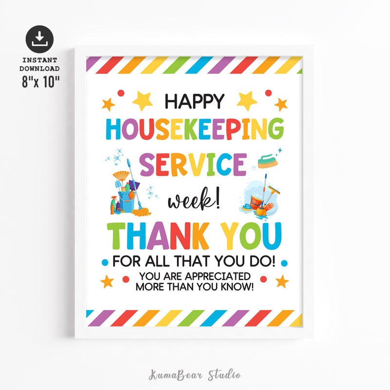 Housekeeping Week Posters - Etsy