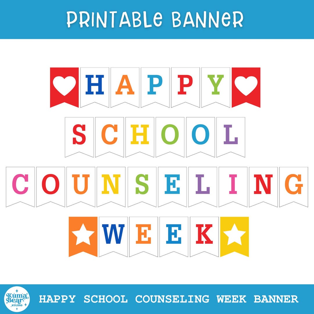 School Counseling Week Decor, Printable Counselor Appreciation Banner ...