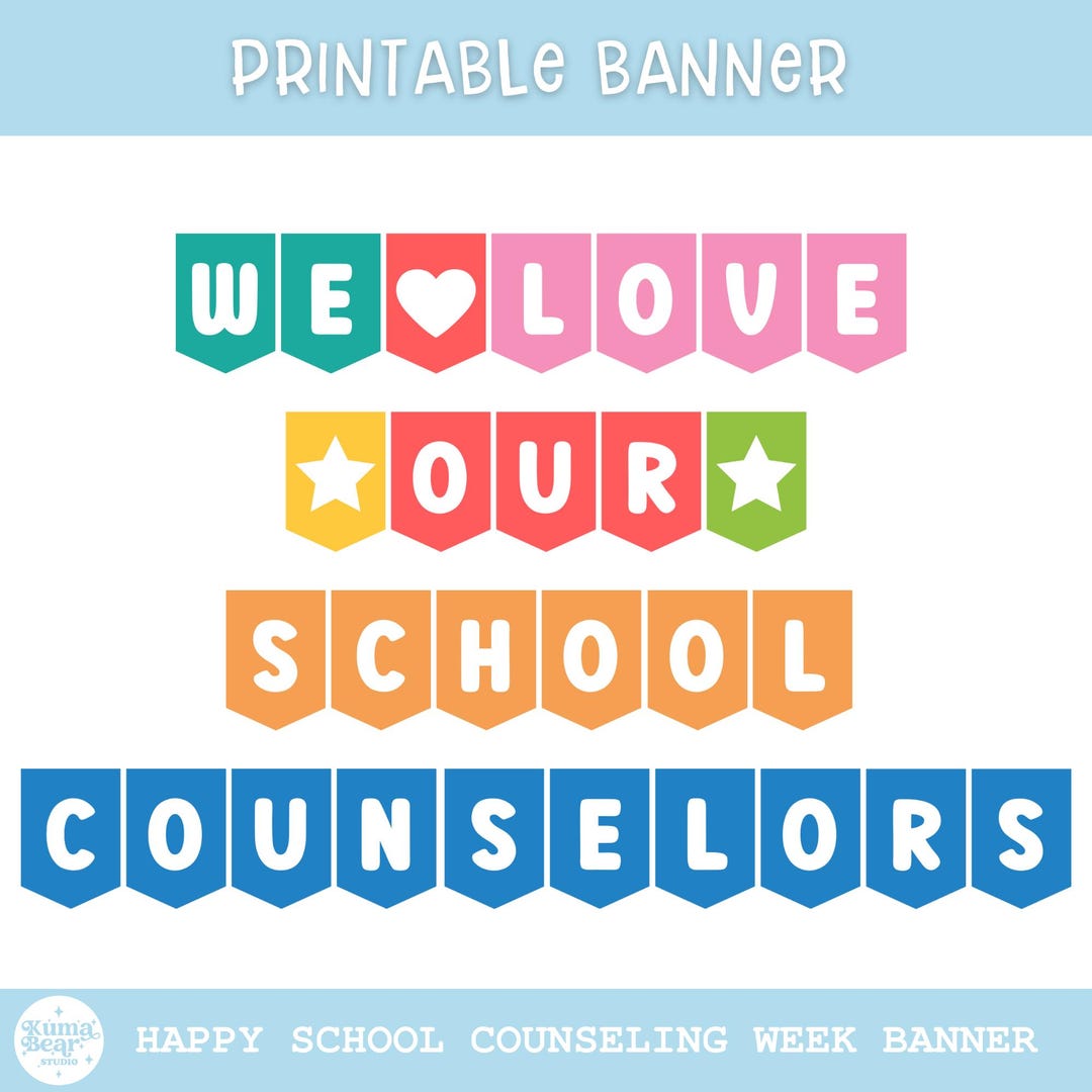 School Counselor Appreciation Decor, School Counseling Week Printable ...