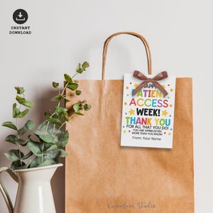 Patient Access Week Tag Printable, Thank You Label for Patient Access ...