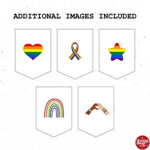 Pride Month Printable, Pride Banner Set Love is Love, Happy Pride, Love ...