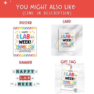 Medical Laboratory Professionals Week Sign Printable, Lab Week Poster ...