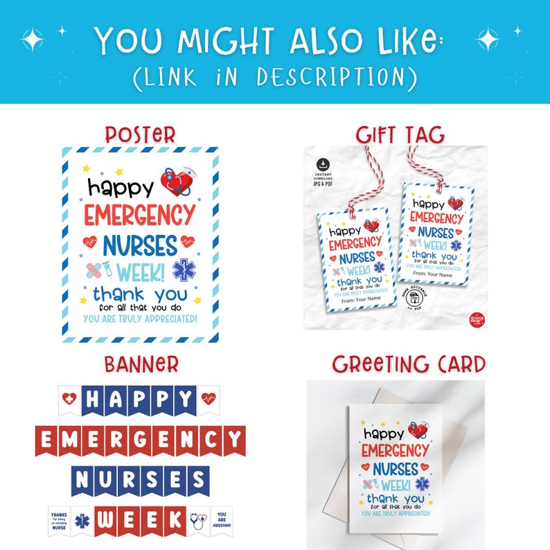 Emergency Nurses Week Poster Printable – ER Nurse Appreciation Sign ...