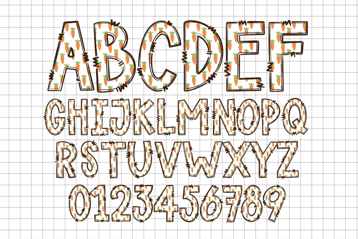 Easter Alphabet Letters PNG Bundle Easter Eggs Spring - Etsy