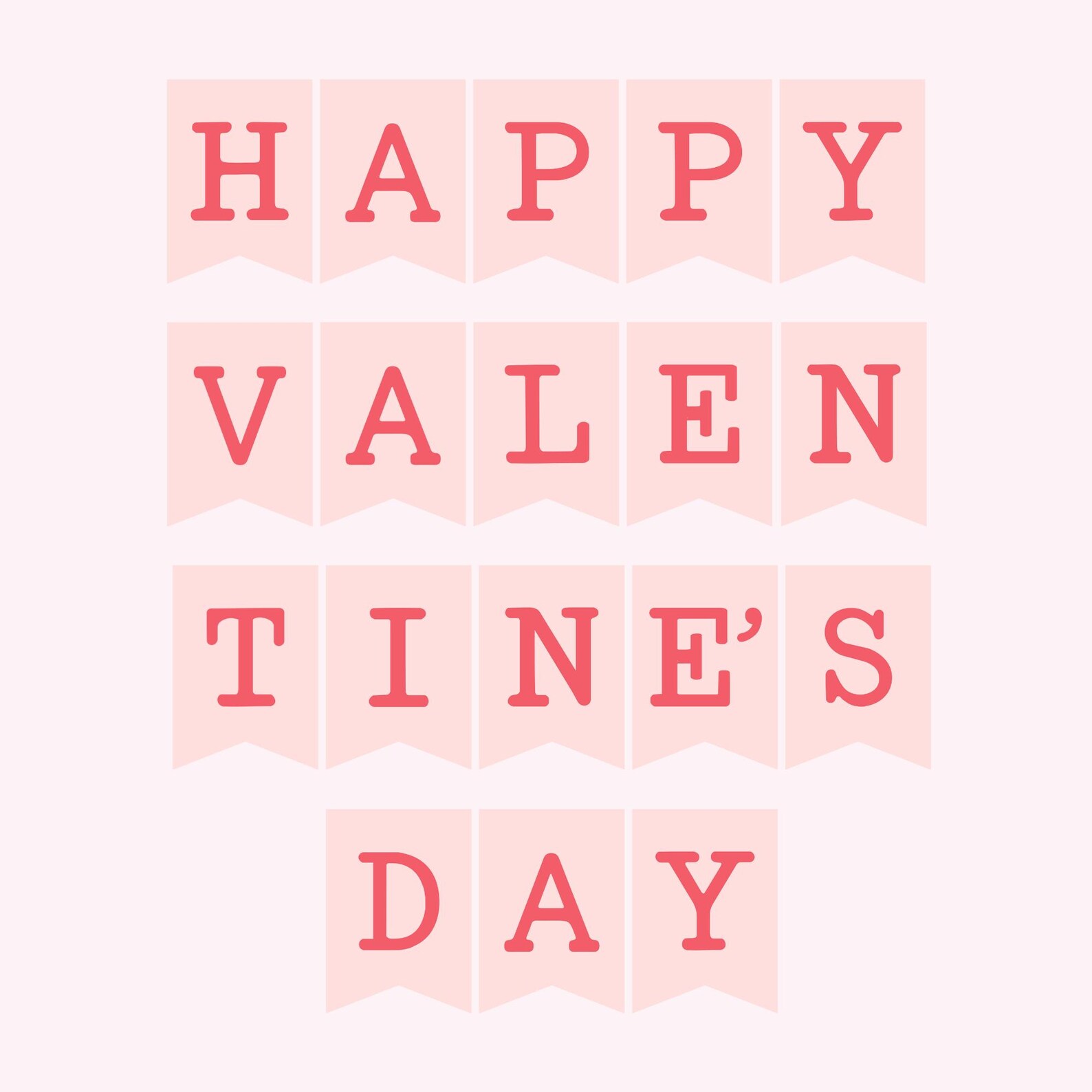 Printable Banner Valentine's Day Decor, Valentine Banner Printable ...