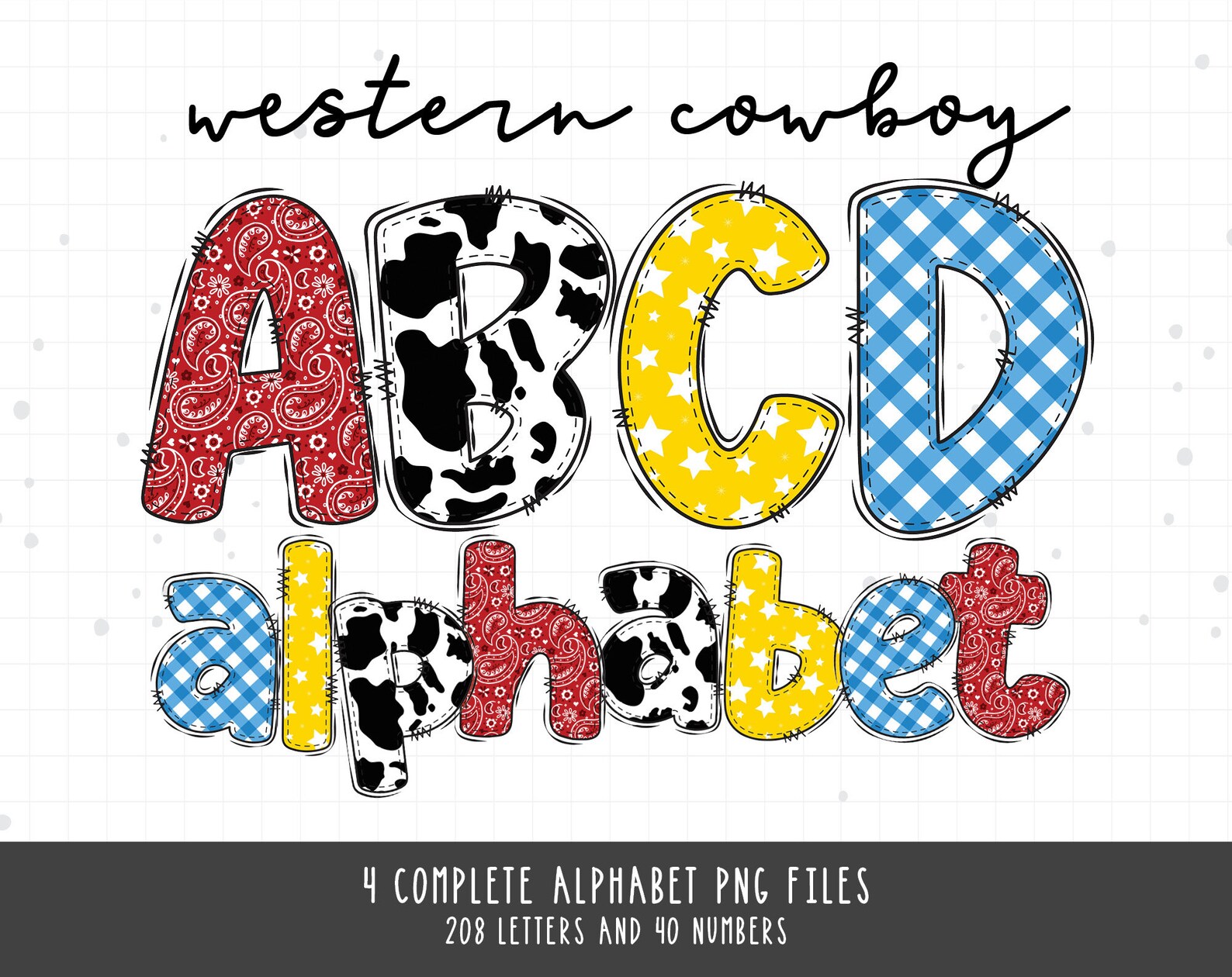 Western Cowboy Alphabet PNG Cowboy Alphabet Letters PNG - Etsy