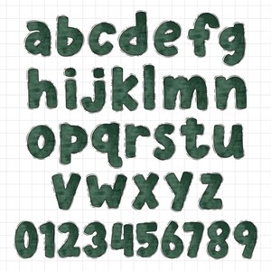 Back to School Doodle Letters PNG, School Alphabet Bundle, School PNG ...