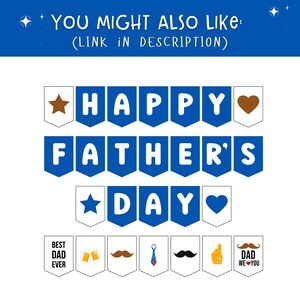 Father's Day Banner Printable, Best Dad Ever Banner Printable, Fathers ...