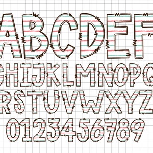 Watermelon Doodle Alphabet PNG Bundle, Summer PNG Letters, Buffalo ...