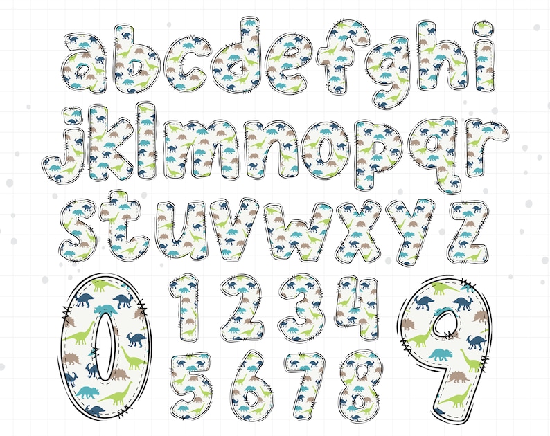 Dinosaur Alphabet Letters Bundle Dinosaur Alphabet PNG Files - Etsy