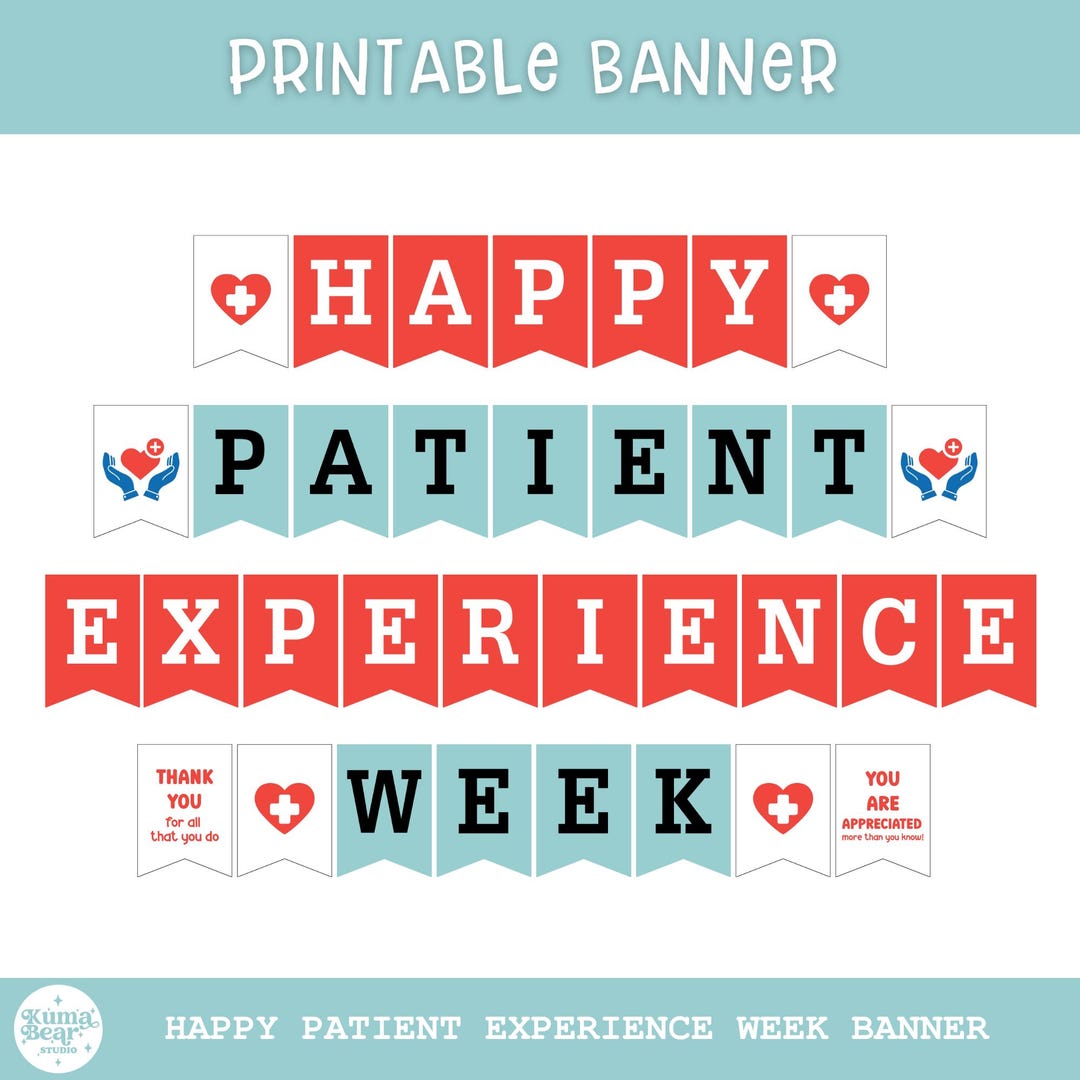 Patient Experience Week Banner Printable, Patient Experience ...