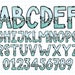 Mint Glitter and Leopard Alphabet PNG, Alphabet Sublimation, Leopard ...