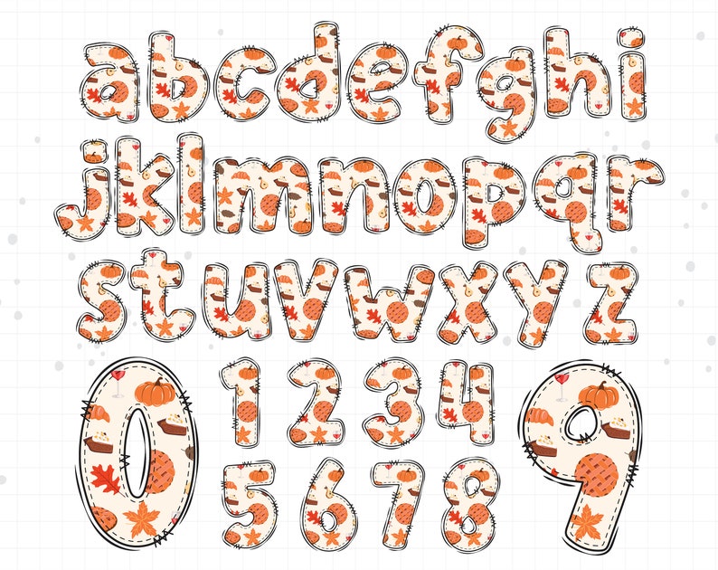 Thanksgiving Alphabet Letters Bundle Thanksgiving Alphabet - Etsy