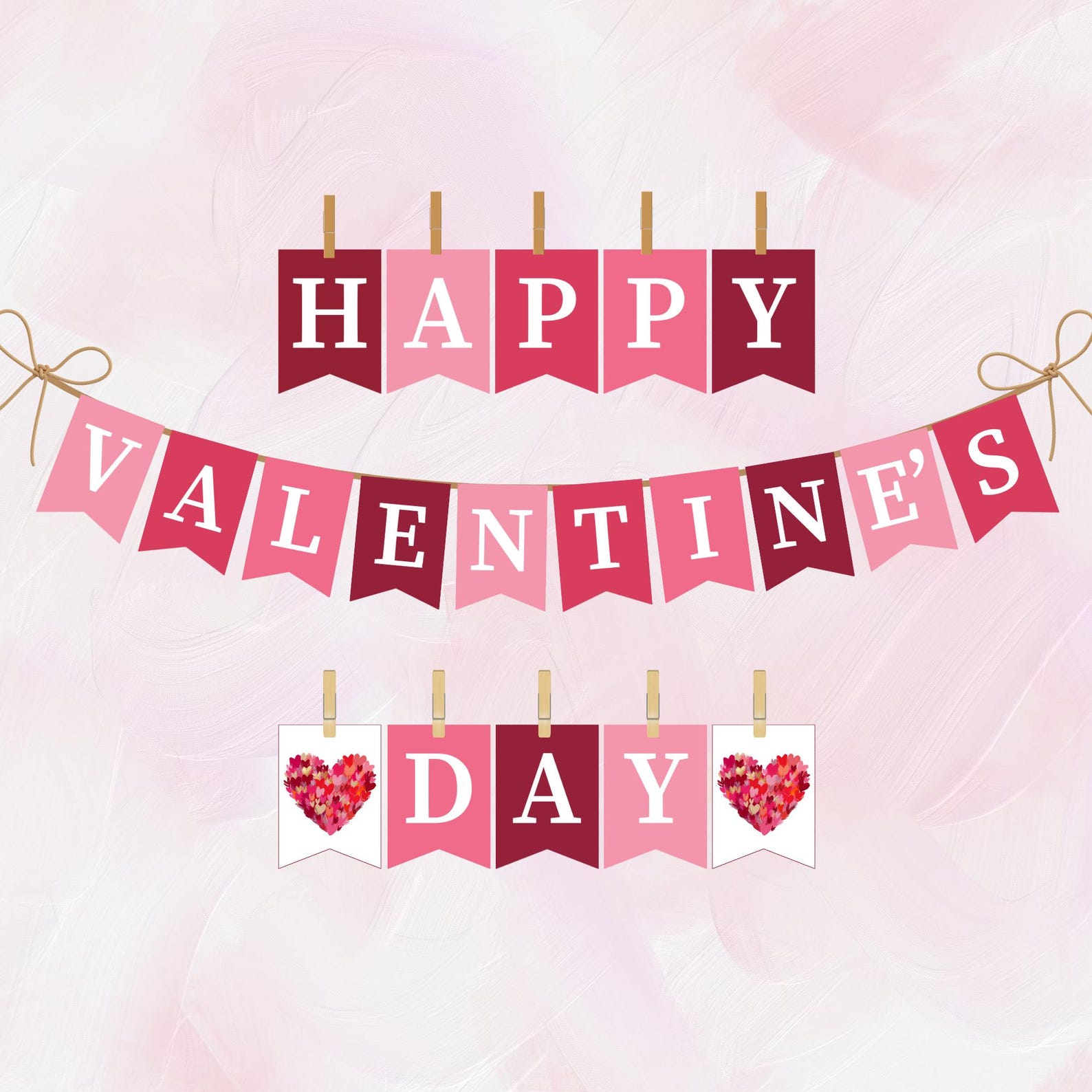 Printable Valentine's Day Decor, Valentines Day Banner Printable ...