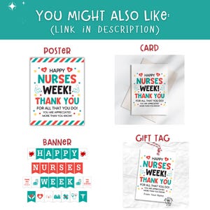 Nurses Week Banner Printable, Nurse Appreciation Week Sign, Nurses Week ...