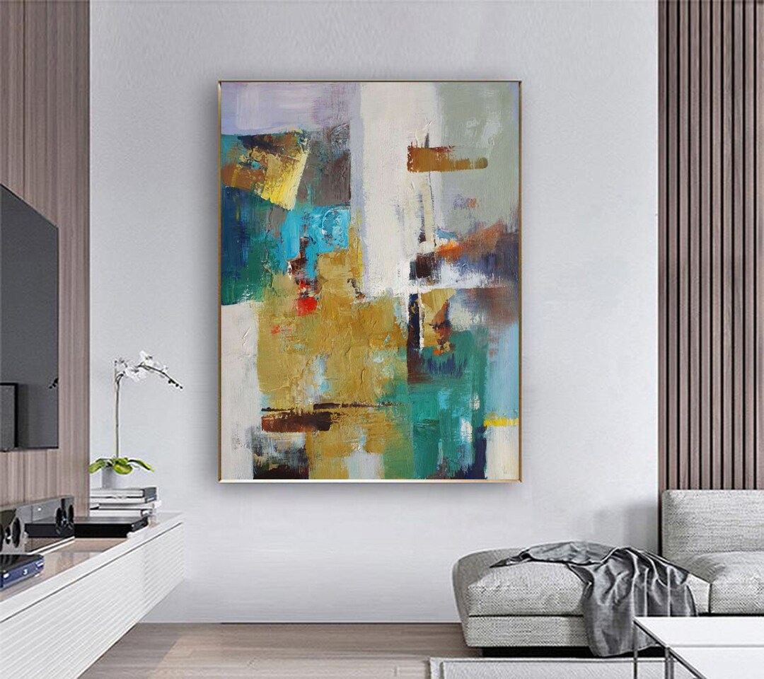 Original Paintings on Canvas Large, Modern Abstract Wall Art, Oversized ...