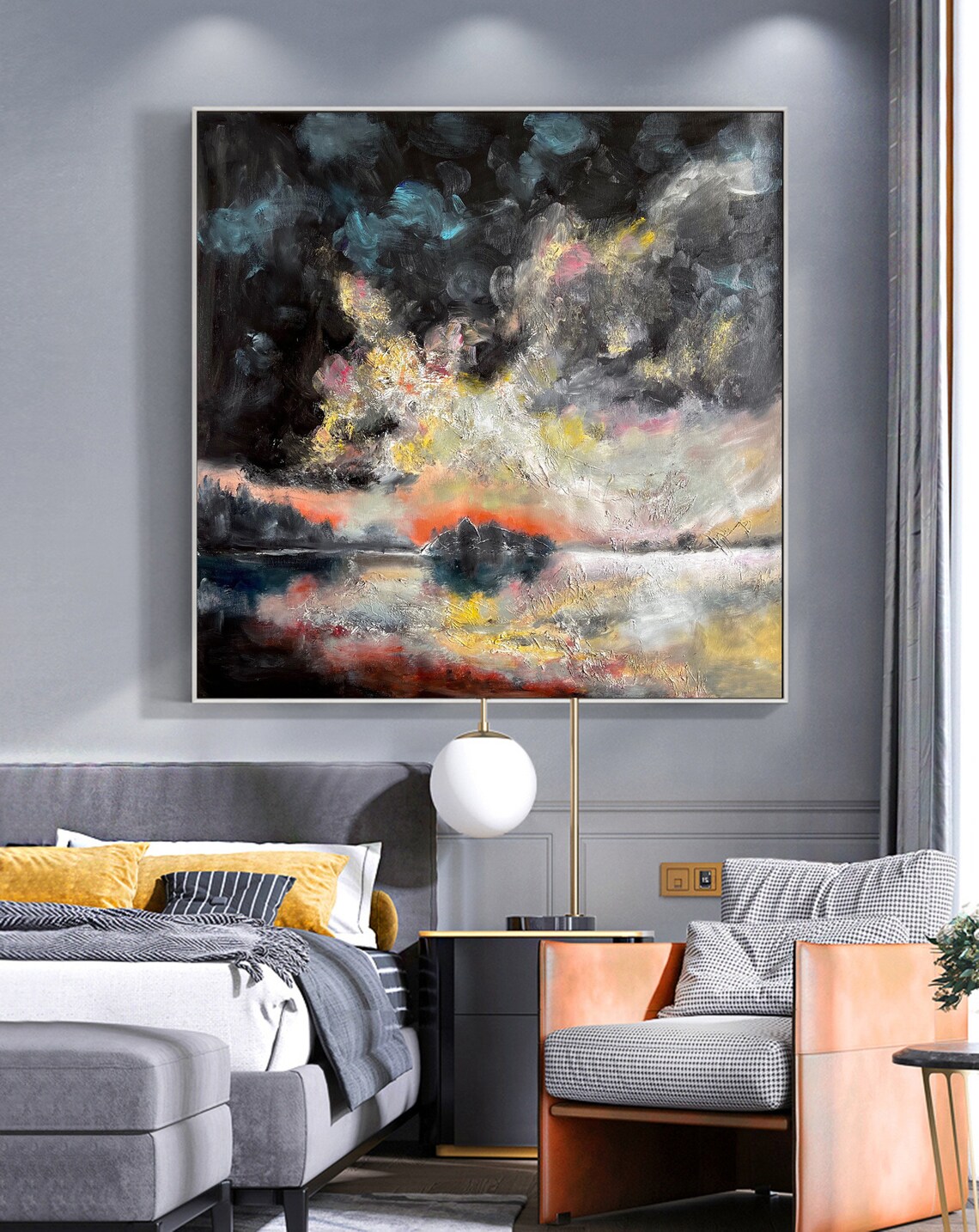 Original Paintings on Canvas Abstract Black Painting Extra - Etsy