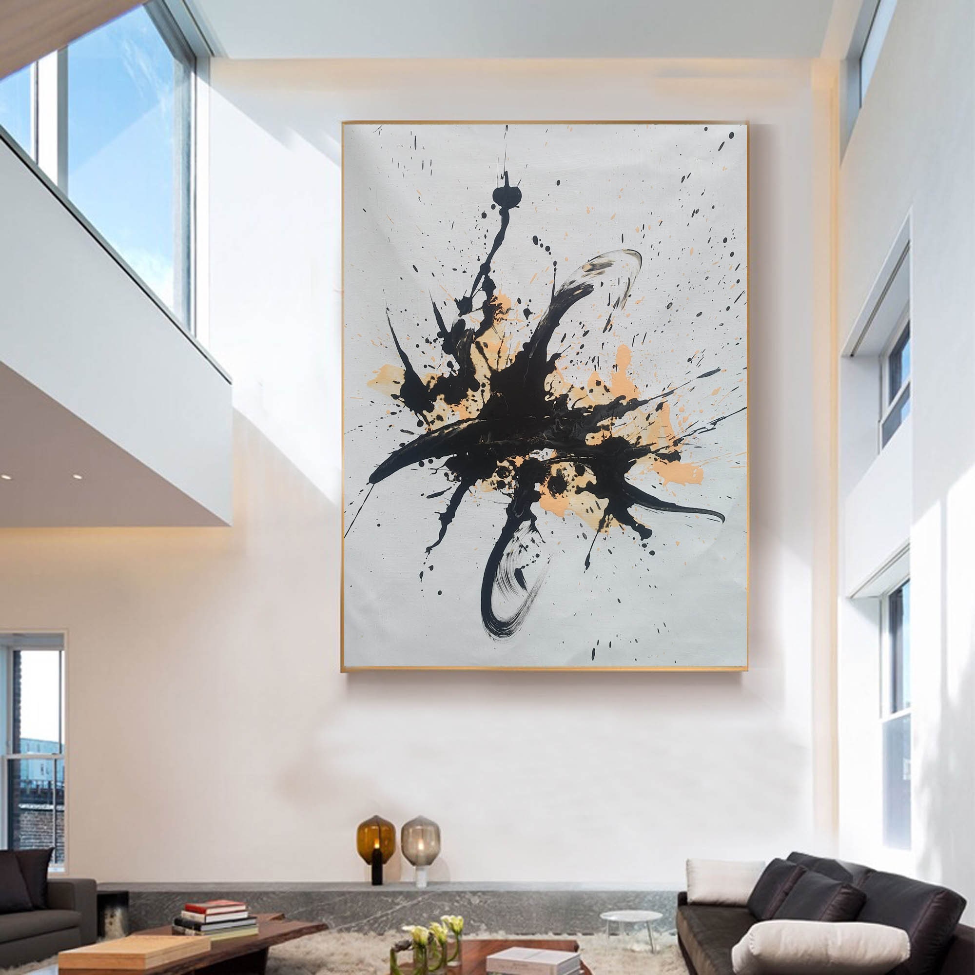 Large Abstract Art Canvas Extra Large Wall Art Abstract | Etsy