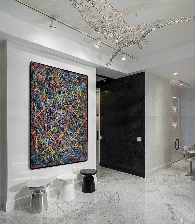 Large Abstract Wall Art Original Oversized Canvas Art Extra - Etsy