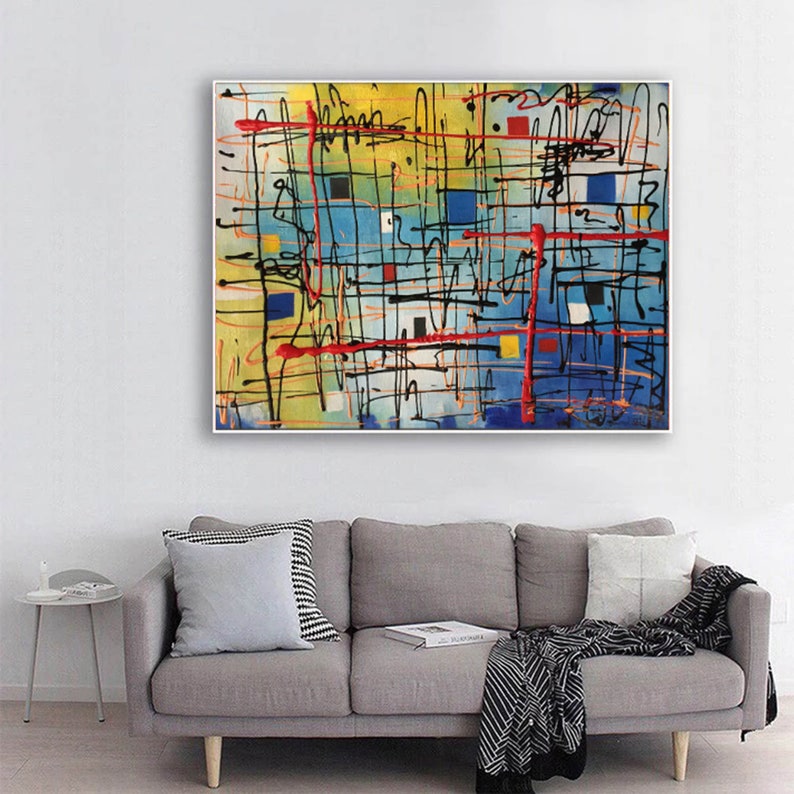 Large Canvas Wall Art Modern Abstract Painting Original | Etsy