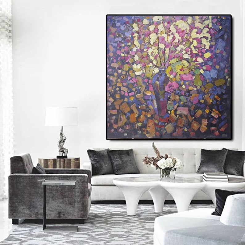 Hand Painted Canvas Art Painting Art Colorful Abstract Art | Etsy