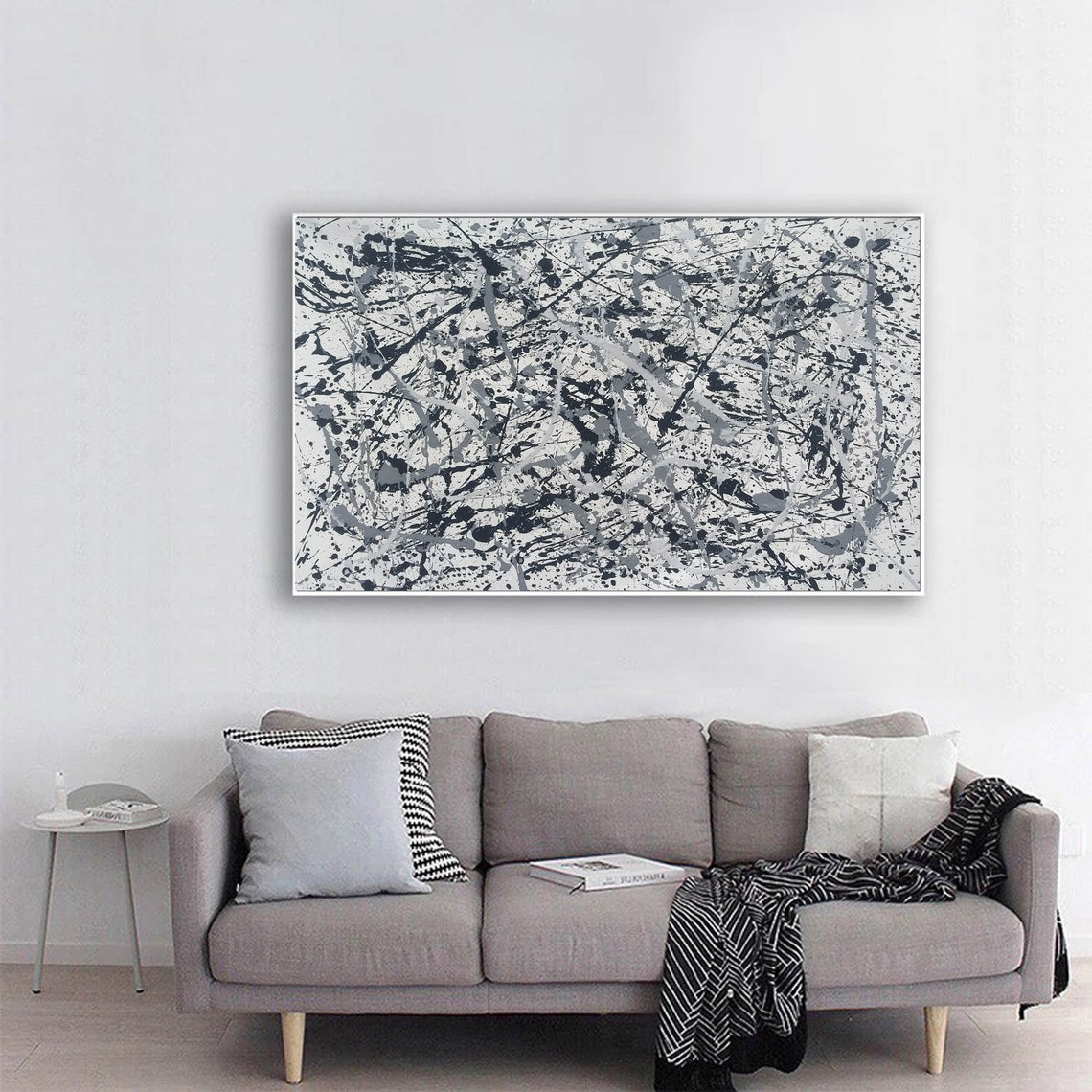 Grey Painting Abstract Artwork Large Oil Painting Original - Etsy