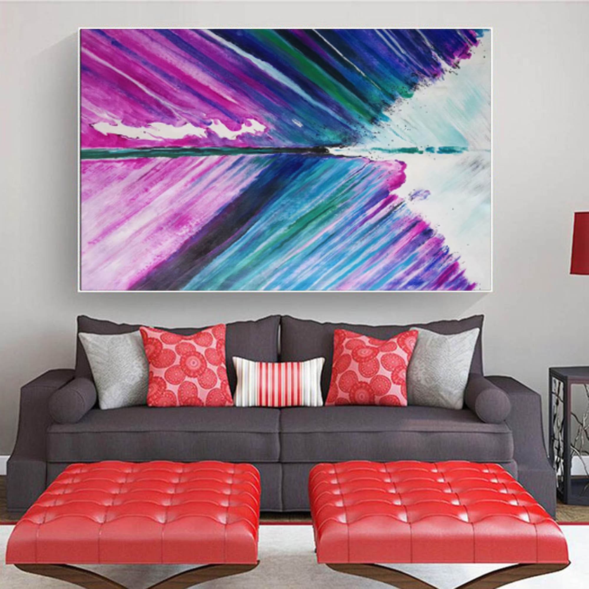 Oversized Wall Art, Large Abstract Oil Painting on Canvas, Modern ...