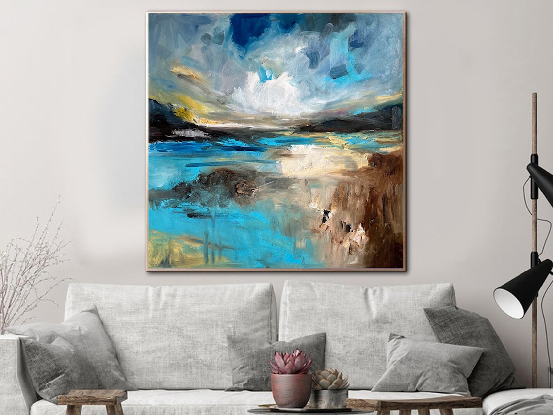 Original Paintings on Canvas Large Canvas Wall Art Landscape - Etsy