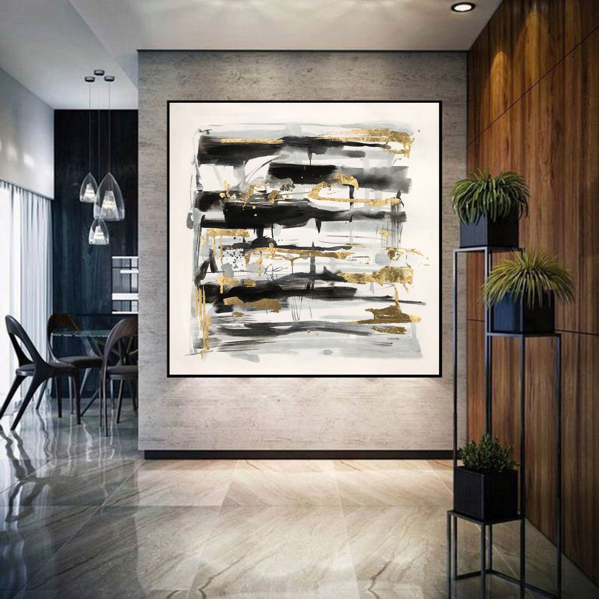 Large canvas wall art modern abstract painting original | Etsy