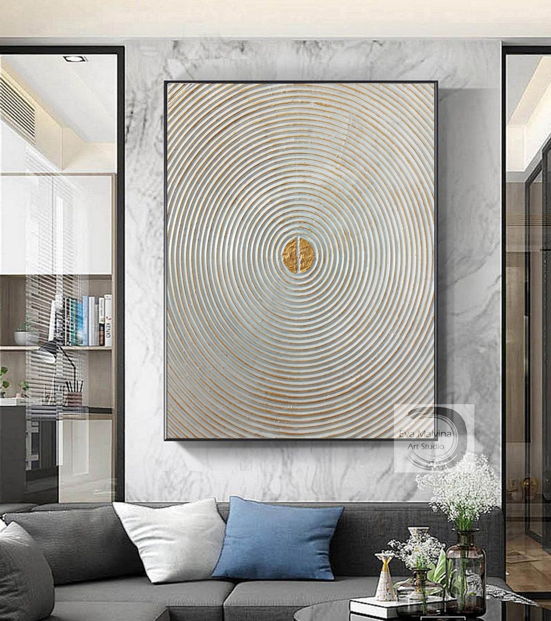 White Abstract Painting White Wall Art Original Painting Art White ...