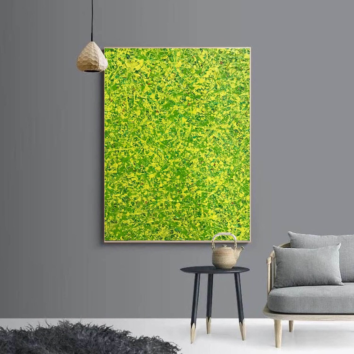 Original Textured Art Painting Green Abstract Painting - Etsy